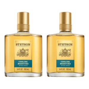 stetson cool moisture aftershave 3.4 fluid ounce, 2 count