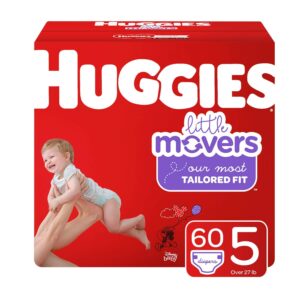 huggies little movers diapers, size 5, 60 ct