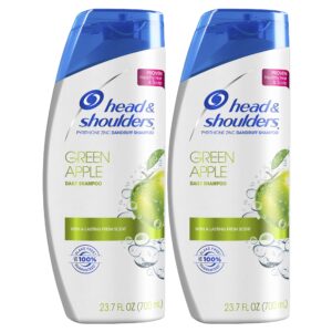 head & shoulders head and shoulders green apple daily-use anti-dandruff shampoo, 23.7 fl oz twin pack, 23.7 fluid ounce