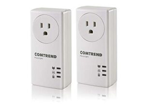 comtrend 1200 mbps g.hn powerline ethernet adapter with pass-through outlet i 2 unit kit (pg-9172pt-kit)