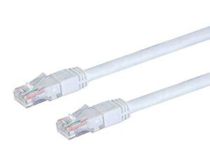 monoprice cat6 outdoor rated ethernet patch cable - 50 feet - white | snagless rj45, stranded, 550mhz, utp, pure bare copper wire, 24awg