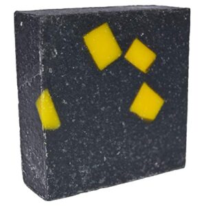 360feel old fashioned pine tar soap exfoliant handmade man soap - made with real tar and honey, masculine fragrance