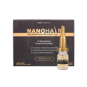 nanohair by bubbly multi effect hair strengthening serum, root activator hair treatment oil serum to make your hair look stronger, longer and healthier, 0.17 fl oz/5 ml x 10 pcs