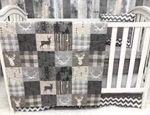 baby chevron, baby bedding, hunting, antlers, woodlands, buck, crib bedding, nursery room, babylooms