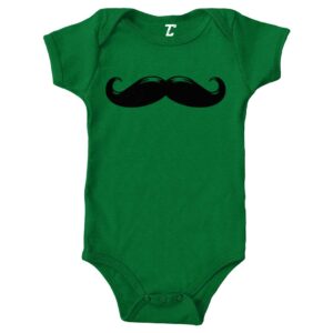 mustache - funny humor bodysuit (kelly, 6 months)