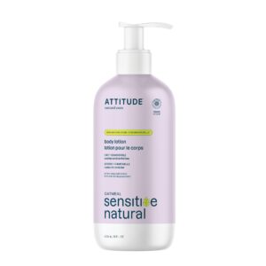 attitude body lotion for sensitive skin with oat, ewg verified, dermatologically tested, vegan, chamomile, 16 fl oz