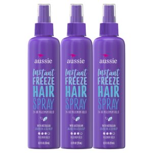 aussie hairspray, with jojoba & sea kelp, strong hold, 10 fl oz, triple pack