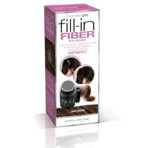 cover your gray pro fill-in fibers with procapil - dark brown