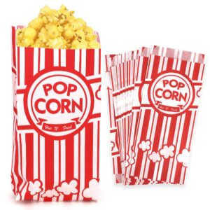 500 popcorn bags 1 oz - perfect size for theater, movies, birthday parties celebration - great carnival light snacking bags - popcorn bags for party - sturdy paper bag. by liquor sip