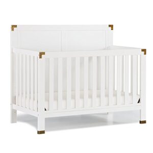 baby relax miles 5-in-1 convertible crib, nursery furniture, classic white