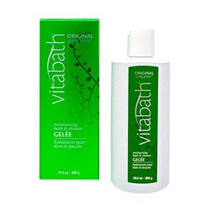 vitabath original spring green moisturizing bath & shower gel wash intoxicating botanical skin rejuvenation, hydrating dry skincare, body cleanser & foaming gelee - 10.5 oz