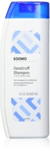 amazon brand - solimo 2-in-1 dandruff shampoo & conditioner, gentle and ph balanced, 14.2 fl oz