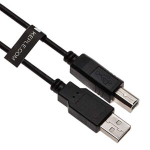 3ft usb b cable data/power lead cord for dj midi controllers, keyboards, samplers, effect pads, syntesizers numark, pioneer, native instruments, traktor, akai to dell hp