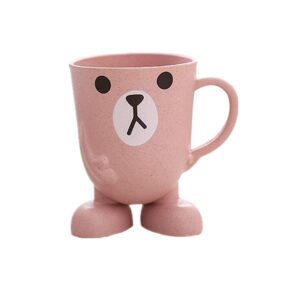 creative maixiang cute children's tooth cup mini cartoon wash cup, suitable for children's stereo base household brushing cup, pink