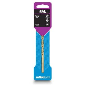 sutton d108 cobalt hss carded jobber drill, 6.5 mm thread diameter brown