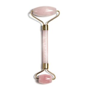 cosmedix rose quartz crystal face roller for wrinkles and lifting - eye roller, ice roller for face & eye puffiness relief - instant face lift - beauty & personal care - skin care tools