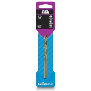 sutton d108 cobalt hss carded jobber drill, 7.0 mm thread diameter