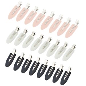 wobe 24 pcs no bend hair clips pin curl creaseless clips no crease hair clip for hairstyle bangs finger waves makeup application hairdressing hairpins styling clips for hair salon black pink white