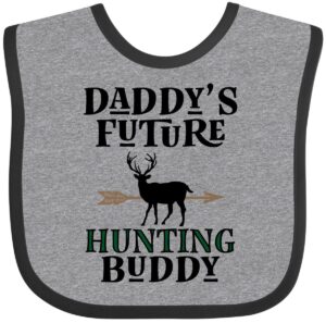 inktastic daddy future hunting buddy baby bib heather and black 34a1b