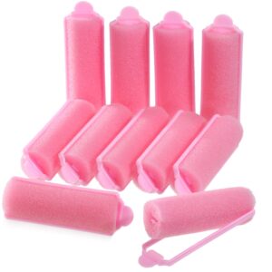 zhehao 36 pcs sponge hair rollers small pink foam heatless curls rollers flexible sleeping hairdressing curler for women hair styling(0.79 x 2.76 inch,pink)(0.79 x 2.76 inch,pink)