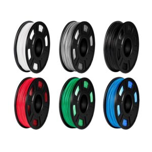 tianse pla 3d printer filament 1.75mm, dimensional accuracy +/- 0.03 mm, 6 colors, 1800g