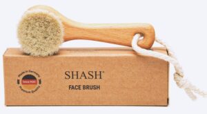 since 1869 hand made in germany - sustainable exfoliating face brush, scrub cleansing brush, exfoliates skin to help reduce flaking, fine lines, supports glowing complexion (medium horse hair bristle)