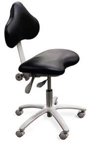 dental doctor stool, cutout contoured seat and back