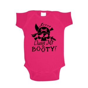 change me booty pirate baby one piece 6 mo cyber pink