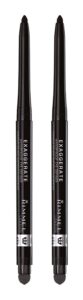 rimmel london exaggerate auto waterproof eye definer in blackest black, 2 count