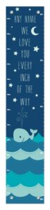 nautical gifts for kids name we love you every inch of the way aquatic decor customized growth chart