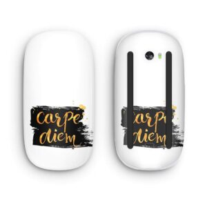 design skinz lux carpe diem vinyl decal compatible with the apple magic mouse 2 (wireless, rechargable) with multi-touch surface