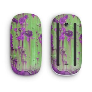 design skinz green metal with purple rust vinyl decal compatible with the apple magic mouse 2 (wireless, rechargable) with multi-touch surface