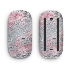 design skinz abstract wet paint subtle pink and gray vinyl decal compatible with the apple magic mouse 2 (wireless, rechargable) with multi-touch surface