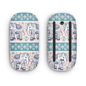 design skinz walking sacred elephant pattern v2 vinyl decal compatible with the apple magic mouse 2 (wireless, rechargable) with multi-touch surface