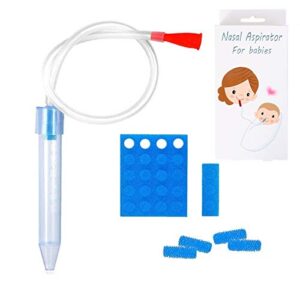 baby nasal aspirator with 24 filters, infant premium mucus aspirator,mouth suction nasal congestion relief for toddlers,fast and safe,baby shower gift and registry essential