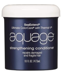 aquage seaextend strengthening conditioner, maintains color vibrancy and thermal styling damage, uva/uvb sunscreen helps prevent fading, 16 oz.