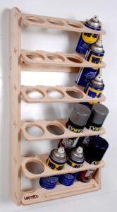 20 can spray paint or lube can wall mount storage holder rack