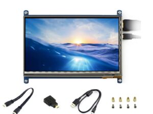 waveshare 7 inch capacitive touch screen ips display hdmi lcd module 1024x600 touchscreen for raspberry pi 4/3/2/1 model b/b+/a+/beaglebone black/banana pi, windows 10/8.1/8/7