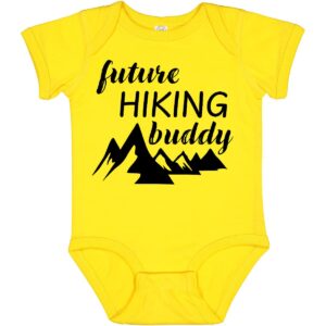 inktastic future hiking buddy baby bodysuit newborn yellow 34c64