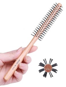 perfehair small round brush for short hair, 1 inch mini quiff roller for women and men, best for thin hair, bangs, beard, styling, lifting, curling