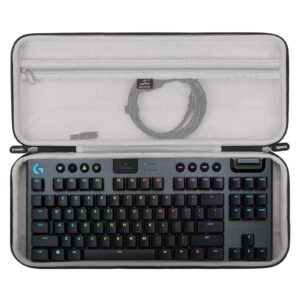 aproca hard storage travel case, for logitech g915 tkl/logitech g pro tenkeyless lightspeed wireless rgb mechanical gaming keyboard