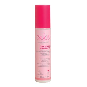 cake beauty leave in conditioner, the mane manager – moisturizing & softening – with coconut oil, biotin, soy & rice proteins – for dry/normal hair types – 4 fl oz / 120 ml