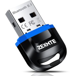 usb bluetooth adapter for pc - zexmte bluetooth adapter 5.1 edr,bluetooth dongle receiver for pc windows 11/10/8/7 - pc to bluetooth adapter - bluetooth usb adapter for computer/laptop