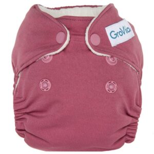 grovia newborn all in one snap reusable cloth diaper (aio) (petal)