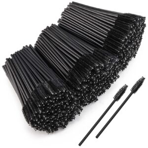 disposable mascara wands brush makeup spoolies bulk for eyelash extensions, black (1000 pieces)