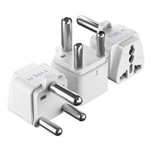 ceptics south africa, botswana travel adapter, universal socket plug accepts plugs from any country, perfect for cell phones, laptops, chargers and more - 3 pack