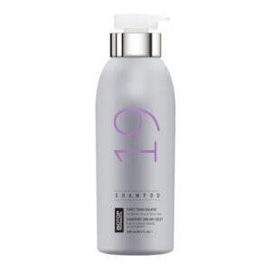 biotop professional 19 pro silver shampoo - purple shampoo to neutralize yellow and brassy tones - made with sunflower oil and vitamin e - for blonde or bleached hair - 16.9 oz