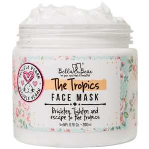 bella & bear the tropics face mask, white, 7.7 ounce