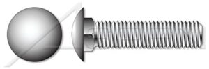 (100 pcs) m10-1.5 x 90mm, din 603 / iso 8677, metric, carriage bolts, round head, square neck, full thread, a2 stainless steel