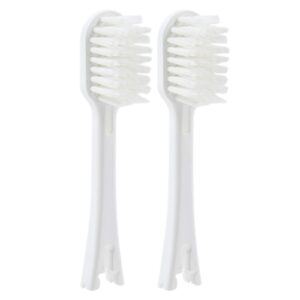 ionpa [wide - white] replacement brush head, 2pcs/pack, made in japan ionic kiss you, hyg, extended filament, floss action